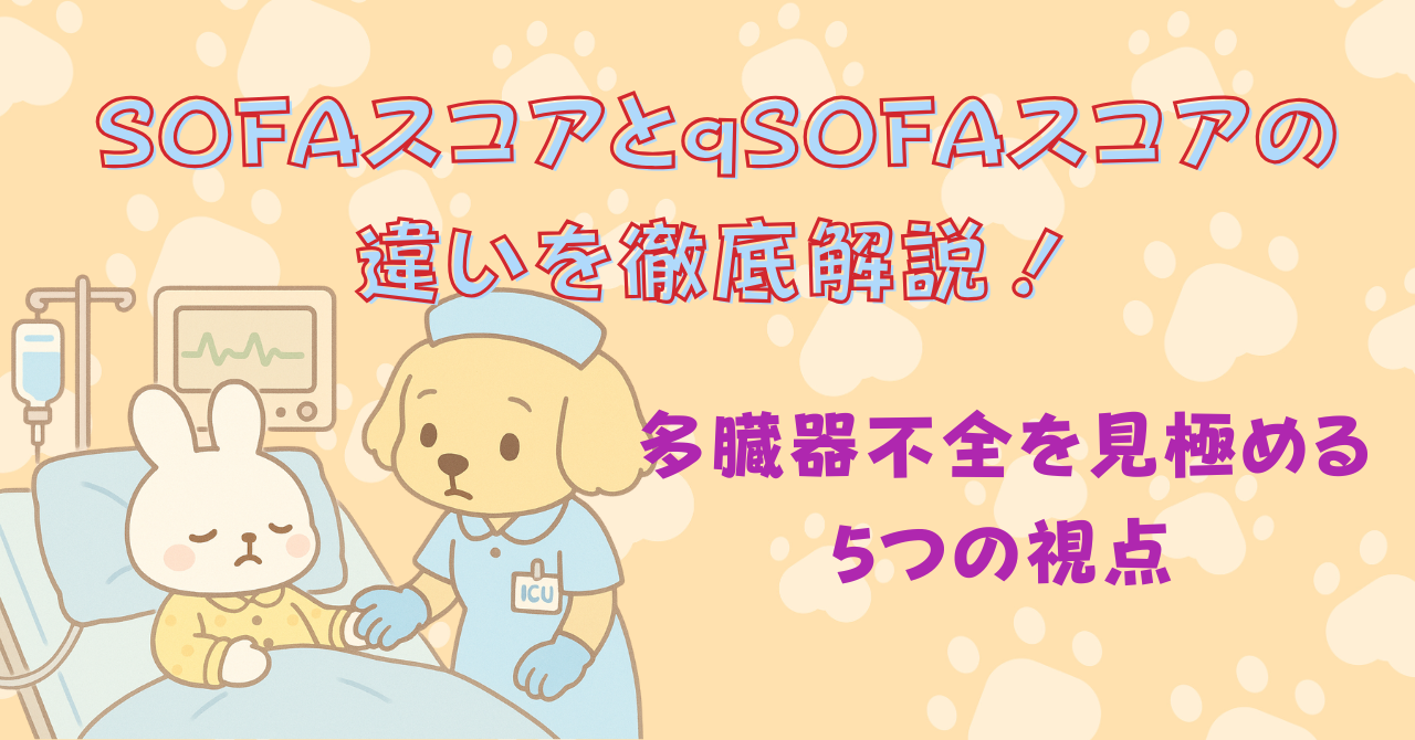 SOFAスコアとqSOFAスコアの違いを徹底解説！多臓器不全を見極める5つの視点 - しごとレトリバーガイド